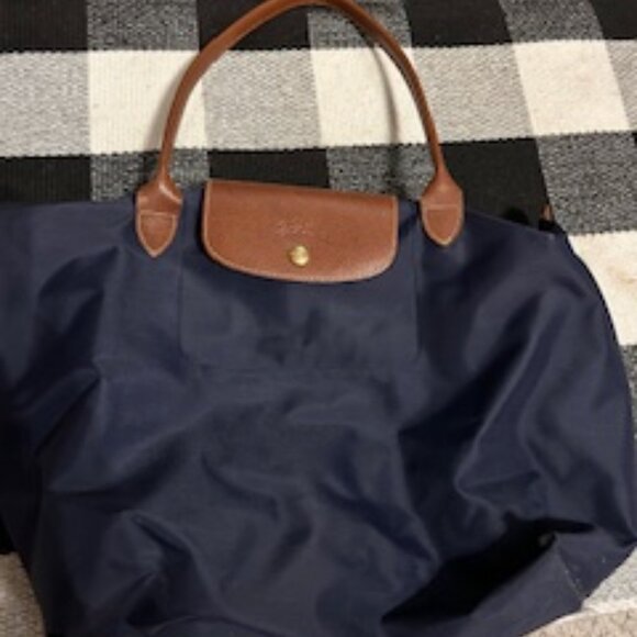 Longchamp | Bags | Navy Blue Longchamp Le Pliage Original Medium ...